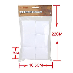 Tourbon Cotton Firearms Gun Cleaning Patches (7mm 9mm .357 .38-45 Caliber .410, 20 Gauge, 300 Patches)