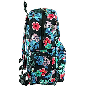 Wondapop Disney Lilo & Stitch 17 Inch Deluxe Backpack with Laptop Compartment (Black)