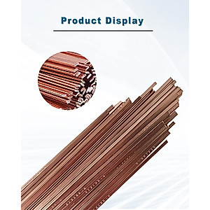 10 Rods Copper Brazing Rod 15.7", Low Temperature Welding Rod, Welding Consumables with Good Liquidity for Welding Refrigerator, Air Conditioner Copper Pipes, Copper Products… B09C3S9KRG