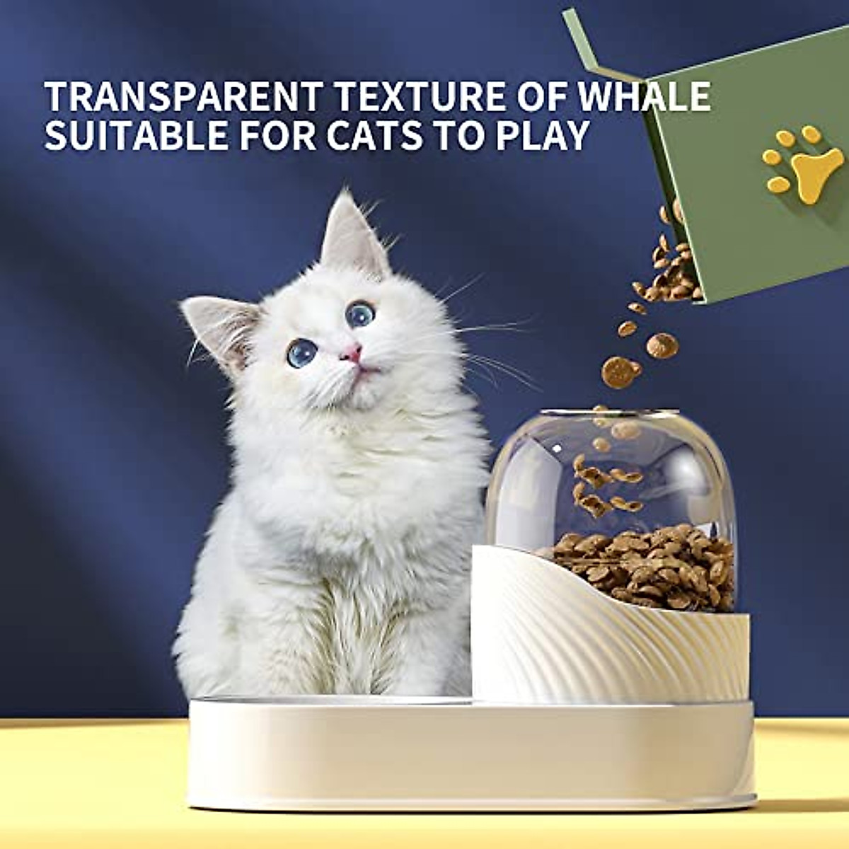 Automatic Cat Dog Feeders Cat Food and Water Dispenser Set 2L ,2 PCS Gravity Food Feeder and Water Set,Pet Food Bowl Feeder & Food Dispenser for Cat,Dogs,Puppy, Rabbit Pets Hamsters