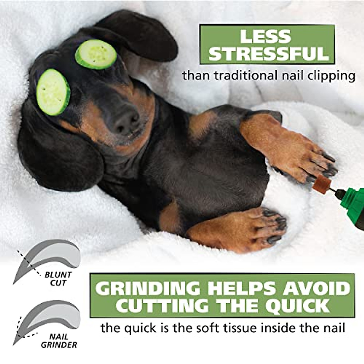 Wahl Lithium Ion Rechargeable Dog Nail Grinder with Concave Rounding Tip and Nail Guard for Increased Safety and Precise Nail Grinding, 3 Hour Run Time - 5975