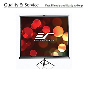 Elite Screens Tripod Series, 72-INCH 16:9, Indoor Outdoor Projector Screen, 8K / 4K Ultra HD 3D Ready, US Based Company 2-YEAR WARRANTY, T72UWH, Black - US Based Company 2-YEAR WARRANTY