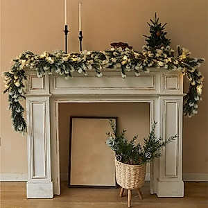 6FT PARTY JOY Seasonal Artificial Christmas Garland Pine Needle Greenery Garland Holiday Outdoor Winter Decor