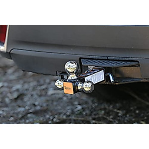 TOPSKY Trailer Hitch Tri Ball Mount & Pin, 1-7/8,2,2-5/16-inch Chrome Hitch Balls, Fits 2-inch Receiver