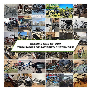 EBIKELING Waterproof Ebike Conversion Kit for Electric Bike 26" Front/Rear Wheel Electric Bicycle Hub Motor Kit, 1200W, Front/LCD/Thumb