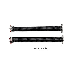 Garage Door Springs Replacement Kit, Pair of 2" Garage Door Torsion Spring Set with Non-Slip Winding Bars & Gloves, Precision Electrophoresis Oil-Free Black Coated, MIN 16,000 Cycles