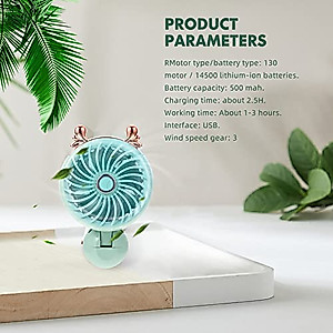 TENDYCOCO Handheld Fan 2sets Cartoon for Outdoor Hand Portable Functional Charging Cooling Multi- Small Women Fan Lightweight Desktop of Pocket Fans Multifunctional Men, Desk Portable Fan