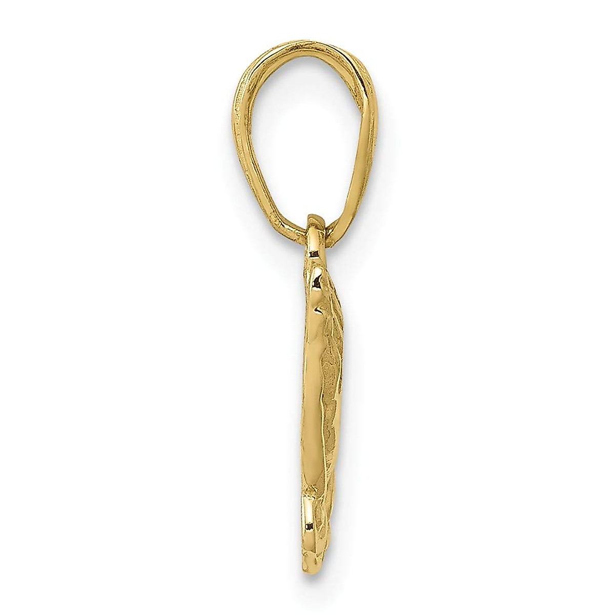 Solid 10k Yellow Gold Praying Hands Pendant Charm