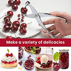 Cherry Pitter Cherry Picker Easy to use,Heavy Duty Cherry Tool all metal construction, easy to clean, for pitting cherries, olives, kitchen tool