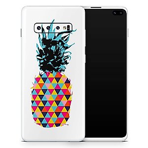 DesignSkinz Geo Retro Summer Pineapple v1 Protective Vinyl Decal Wrap Skin Cover Compatible with The Samsung Galaxy S20 (Screen Trim & Back Glass Skin)