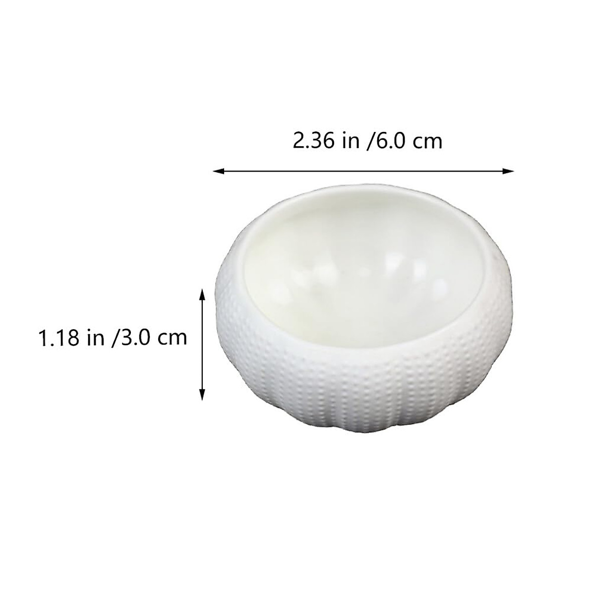 Angoily Ceramic Sea Urchin Bowl 2pcs Small Seasoning Bowl Kitchen Dipping Dish Restuarant Serving Bowl for Nuts Sauce Caviar Appetizer Ice Cream Snack Side Dishes Yogurt