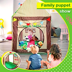 GeeSound Kids Play Tent for Boys and Girls Kids Tent with Star Lights Kids Playhouse Indoor and Outdoor Use Toys for Babies and Toddlers Easy to Assemble (Green)