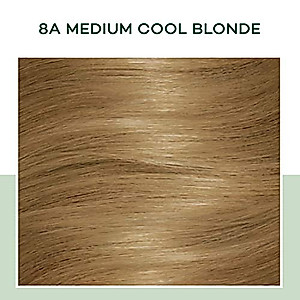 Clairol Natural Instincts Demi-Permanent Hair Dye, 8A Medium Cool Blonde Hair Color, Pack of 3