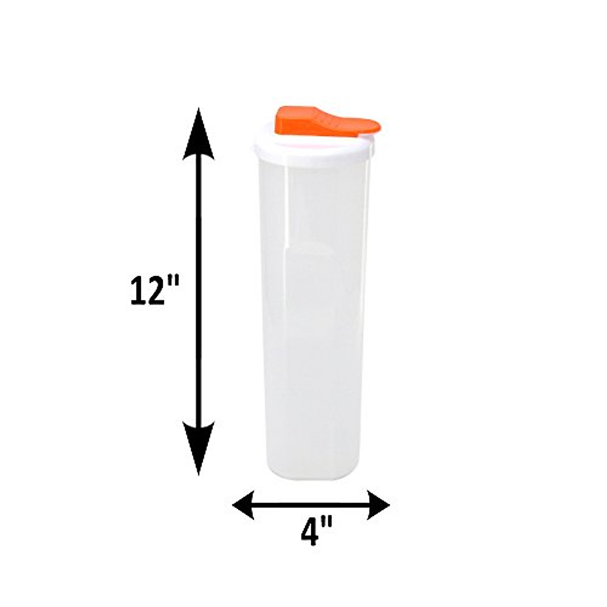 Home-X Slim Line Pitcher, Slim Design Fits Perfectly in Tight Spaces (3" x 2.75" x 12")