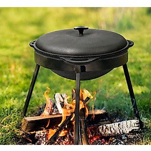 Dutch Oven Pot with Lid Syton 31.7 Quarts (30 L) - Camping Dutch Oven - Cast Iron Cookware Set - Uzbek Kazan Cast Iron – Premium Camping Cookware