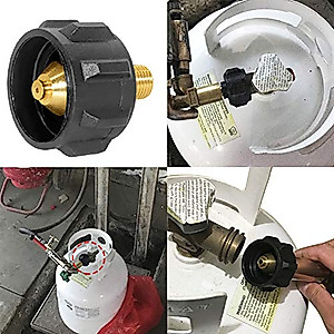 Hooshing QCC1 Propane Gas Fitting Adapter with 1/4 Inch NPT Male Pipe Thread, Soild Brass