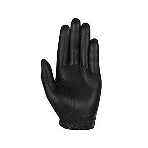 Callaway Golf Men's OptiColor Leather Glove, Black, Large, Worn on Left Hand