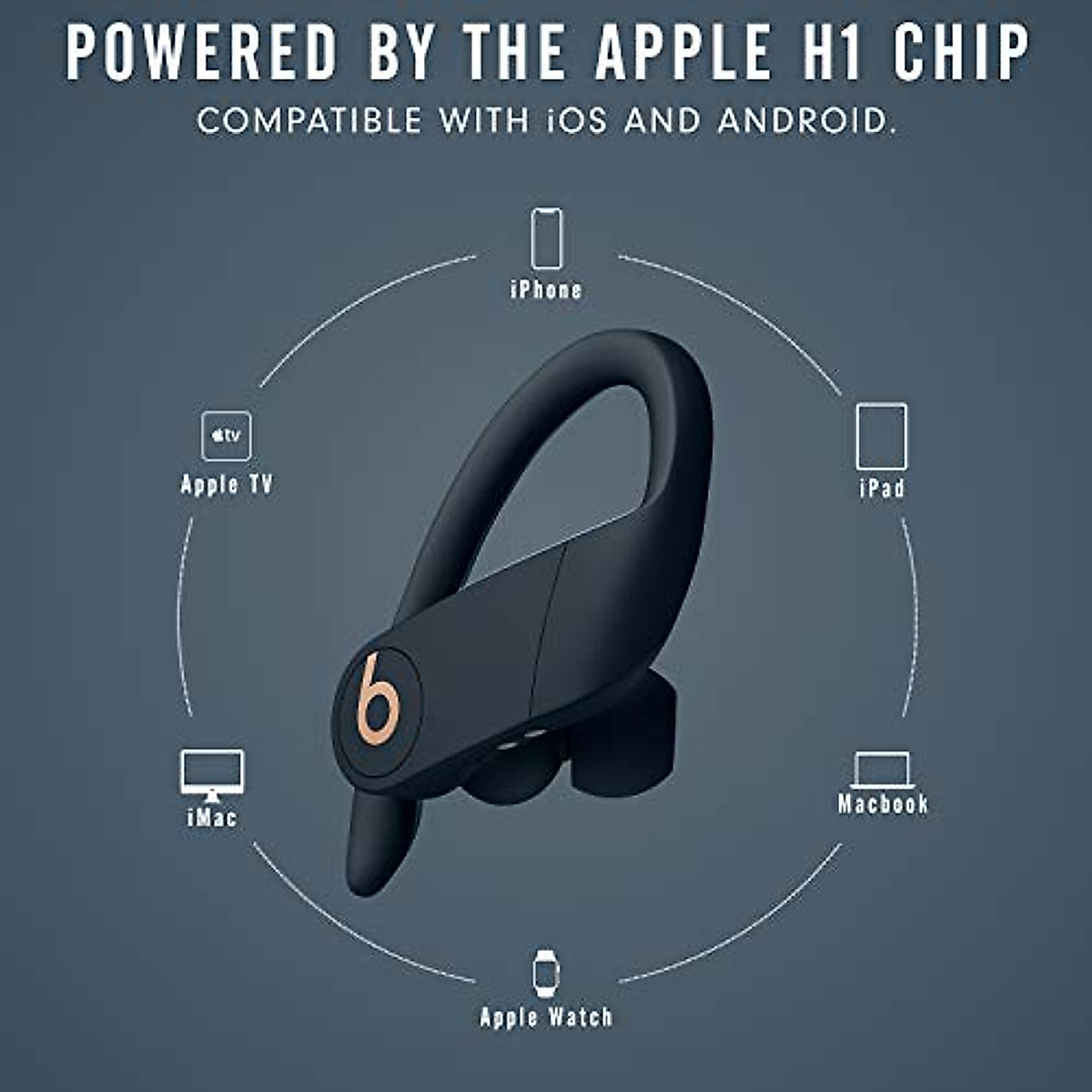Powerbeats Pro Totally Wireless Earphones - Apple H1 Chip - Navy with AppleCare+ Bundle