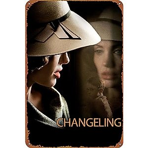 Changeling Metal Tin Sign Garage Sign Wall Decoration Old Car Shop Movie Poster Oil Station Sign 8 × 12 inches
