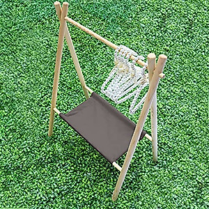 awagas Garment Rack with 6Pcs Pearl Hangers for Pets/Dolls/Baby，Wooden Kids Baby Clothing Rack Storage Shelf Small Clothes Rack Baby Clothes Rack 29.53" Hx 20.47" W x11.81 D for Baby Toddler Doll Pet