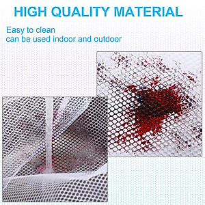 2 Pieces Christmas 20x2.6 ft Child Safety Nets Balcony Protective Net Sturdy Stair Banister Net with Ropes and Ties for Kids Pets Toys Indoor Stairs Cribs Child Protect Supplies, White