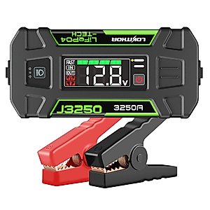 LOKITHOR J3250 12V Jump Starter Lithium Iron Phosphate (LiFePO4) Car Starter Battery for Upto 9.5L Gas and 7.5L Diesel Engines with 60W Two-Way Fast Charging, Super-Safe and 2000 Cycle Life