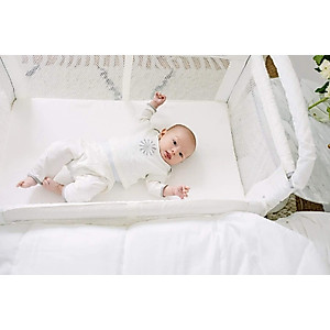 Arm’s Reach Fitted Bassinet Sheets - Soft and Breathable, Designed for Use with Mini, Clear-Vue, and Cambria Co-Sleeper Bedside Bassinet, White