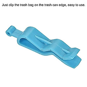 MECCANIXITY Garbage Bin Clip, Kitchen Trash Can Bag Clips Waste Basket Garbage Bin Clamp Bag Clip Blue, Pack of 12