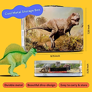 PLAYVIBE Dinosaur Toys for Kids 3-5 – 12 Realistic Small Dinosaur Figures with Storage Box, 5-7 Years Old – Toddler Boy Dino Toys