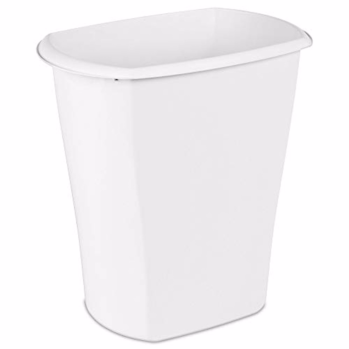 Sterilite 10538006 10 Gallon Ultra Plastic Wastebasket Trash Can for Home Bedrooms, Kitchens, or Office Spaces, White (12 Pack)