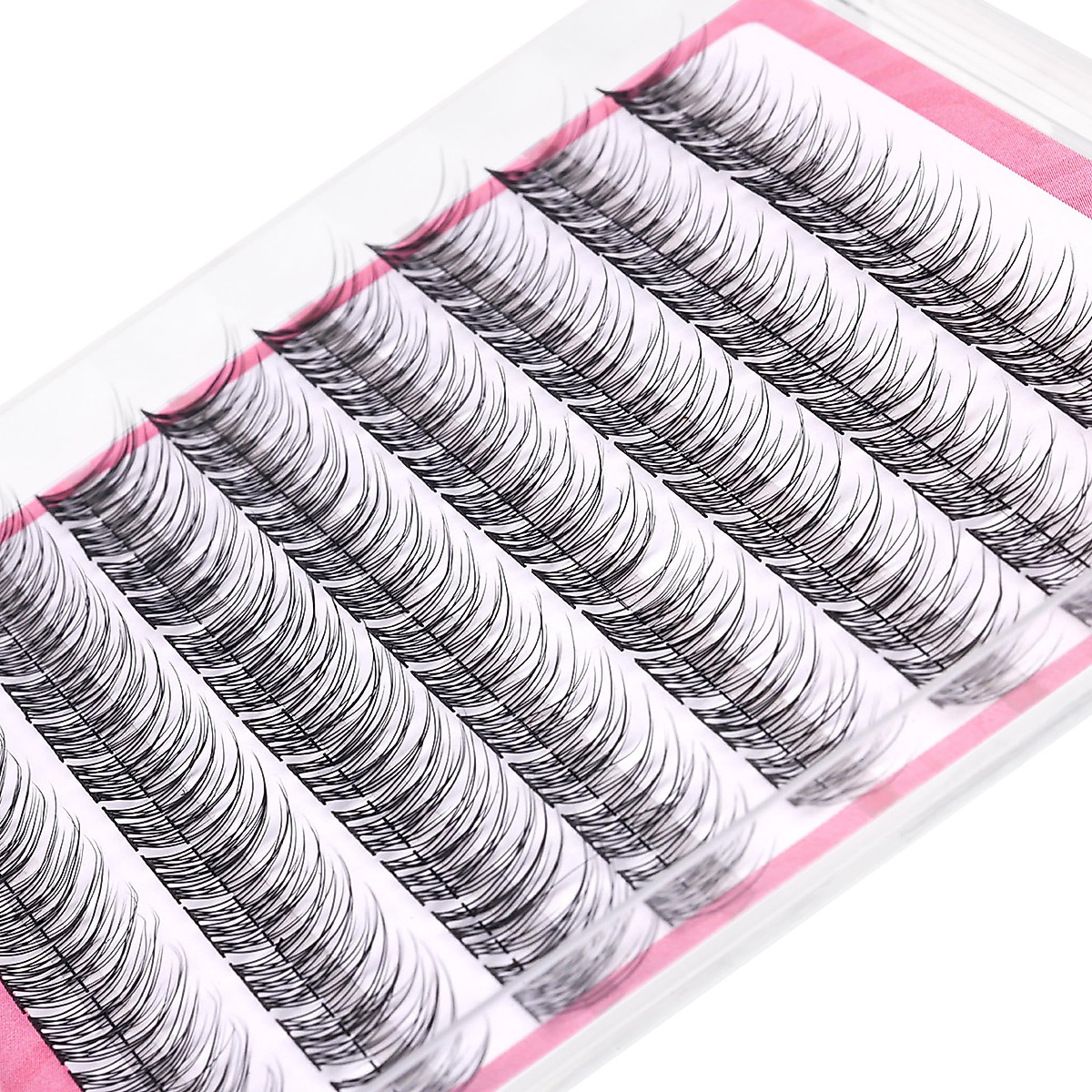 Natural Cluster Lashes Wispy CC Curl 9-11MM Mixed Lengths Eyelash Extension Individual 96 Pcs DIY Lash Extension at Home