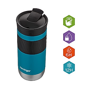 Contigo Byron 2.0 Thermo Mug, Stainless Steel Insulated Mug with Snapseal Closure, Coffee Mug to go, 100% Leak Proof, Dishwasher Safe lid, BPA Free, Keeps Warm up to 6 Hours, 470 ml