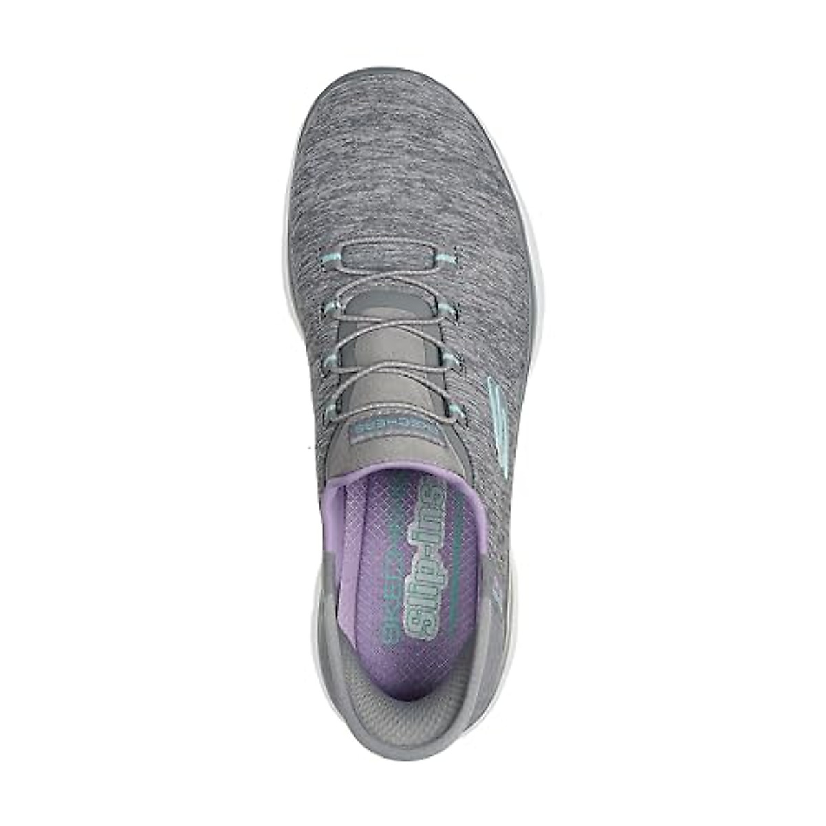 Skechers Women's Hands Free Slip Ins Summits Dazzling Haze Sneaker, Grey Mint, 8.5