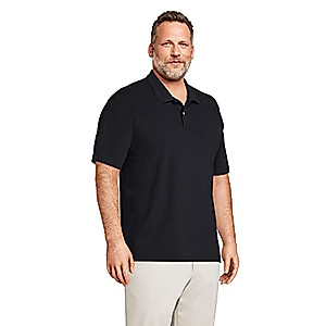 Lands' End Mens Short Sleeve Comfort First Mesh Polo Black Regular X-Large