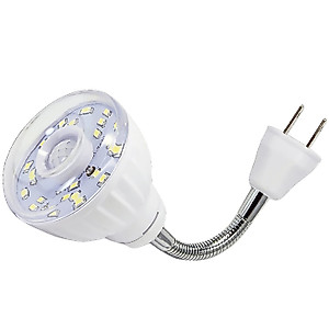 ShopN5 LED Motion-Activated Directional Rotating Flexible Sensor Dusk to Dawn Night Light AC Outlet Plug-in Wall Stair Lamp Indoor 360° Bedroom Hallway Stairway Garage Basement Corridor