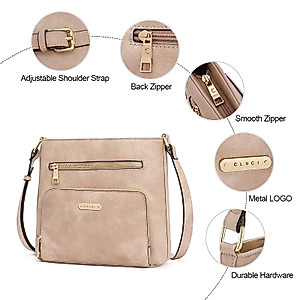 CLUCI Backpack Purse for Women Fashion Crossbody Bag Purse for Women Multi Pockets Vegan Leather Handbags Travel Designer Vintage Ladies Shoulder Bags Light Brown