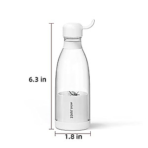 HF OPTPROD Portable Blender for Juice Shakes and Smoothies, Personal Size Blender for Fresh Fruit Veggie Juice Cup with USB Rechargeable & 8 Blades,White