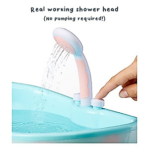 Baby Born Baby Doll Musical Light Up Bathtub with Automatic Working Shower Head - Plays Music & Sound Effects, Sturdy, Modern Design, Fits Dolls up to 17", for Kids Ages 3 and Up
