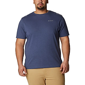 Columbia Mens Thistletown Hills Short Sleeve T-Shirt, Dark Mountain Heather, Medium