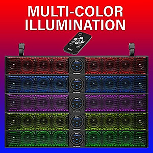 BOSS Audio Systems BRT36RGB ATV UTV Sound Bar System - 36 Inches Wide, IPX5 Rated Weatherproof, Bluetooth Audio, Amplified, 4 inch Speakers, 1 Inch Tweeters, USB Port, RGB Multicolor Illumination