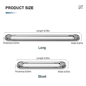 xuenair Clear Furniture Bumpers, Silicone Rubber Wall Protector from Chair Back, Adhesive Shower Door Bumpers for Cabinet Door Car Door Drawer Toilet Lid (2long2short,4)