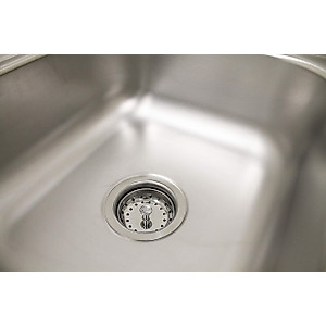 Plumb Pak K5414-2 Kitchen Sink Strainer with Fixed Post Basket, 2 Pack, Stainless Steel, 2 Pack