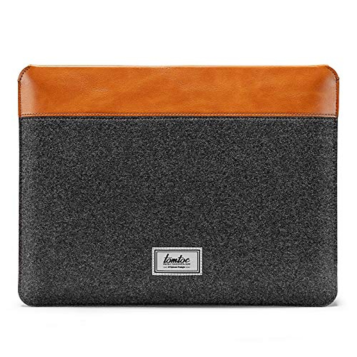 tomtoc Felt & PU Leather Laptop Sleeve for 13-inch MacBook Air M2/A2681 M1/A2337 2022-2018, 13 Inch MacBook Pro M2/A2686 M1/A2338 2022-2016, Surface Pro 9/8/X/7+/7/6/5, Ultra-Slim Accessory Case