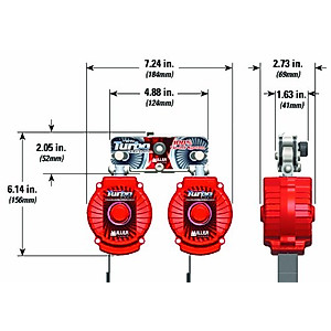 Miller Honeywell Home Miller Twin Turbo 6-Foot Fall Protection System with D-Ring Connector and Aluminum Locking Rebar Hooks (MFLB-12-Z7/6FT)
