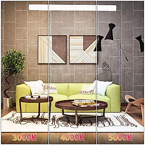 LED Shop Light 2FT, 5000K/4000K/3500K Selectable LED Linear Strip Lights, 0-10V Dimmable LED Light Fixture for Garage Workshop Warehouse, 2ft Indoor LED Commercial Ceiling Light, 2 Pack