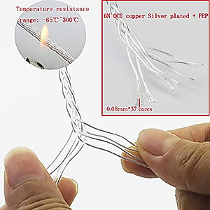 NewFantasia 4.4mm Male to Male Balanced 5 Pole Headphone Audio Adapter Cable 8 Cores 6N OCC Copper Single Crystal Silver Plated Wire Walnut Wood Shell 4.4mm to 4.4mm Male 15cm