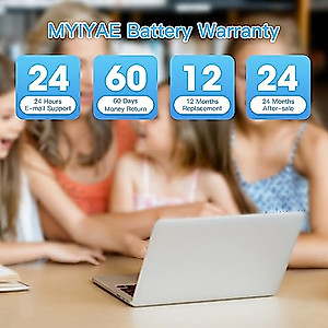 MYIYAE 42Wh WDX0R Replacement Laptop Battery for Dell Inspiron 15 5568 5567 5570 7579, 11.4V WDXOR Standard Rechargeable Li-ion Battery for Dell Inspiron 13 7378 Latitude 3180 3380 3590 Vostro 5581