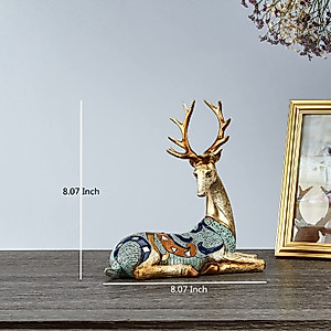 sugutee Large Deer Statue Home Decor, Deer Decor Home Decoration, Deer Figurines and Statues (Chinese)