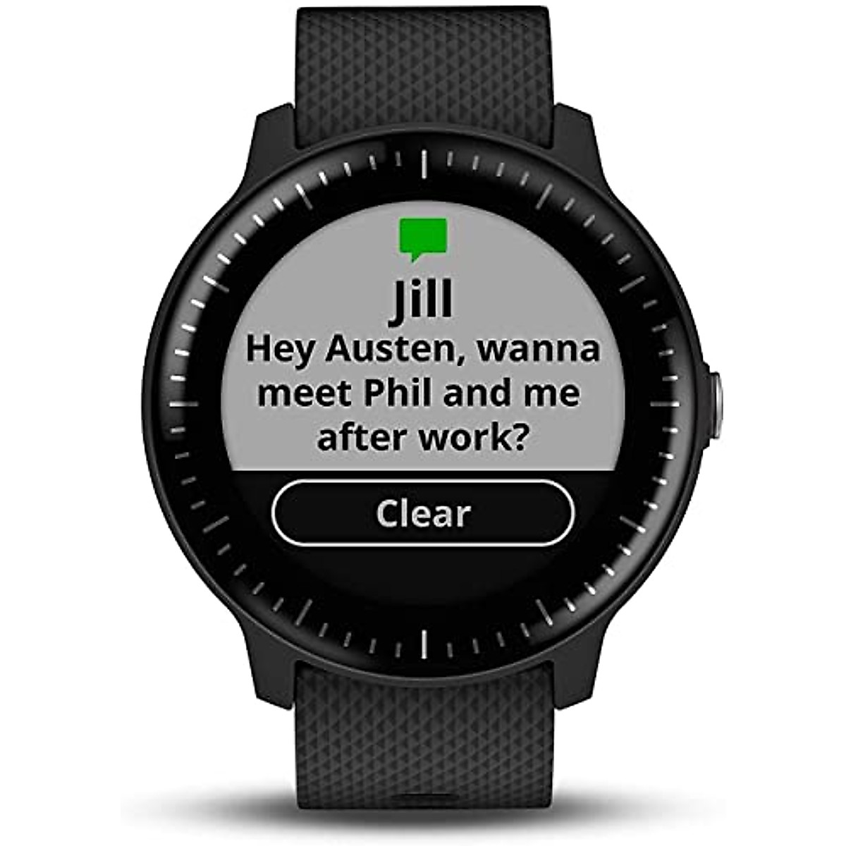 Garmin vivoactive 3 Music GPS Smartwatch 010-N1985-01, Black with Silver Hardware, Music Storage and Playback (Renewed)