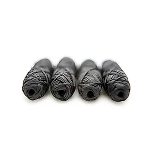 Knotty Floss Refills of Bamboo Activated Charcoal No Knot Floss with Grapefruit Seed Extract - Eco-friendly Vegan - 4 Refill Packs